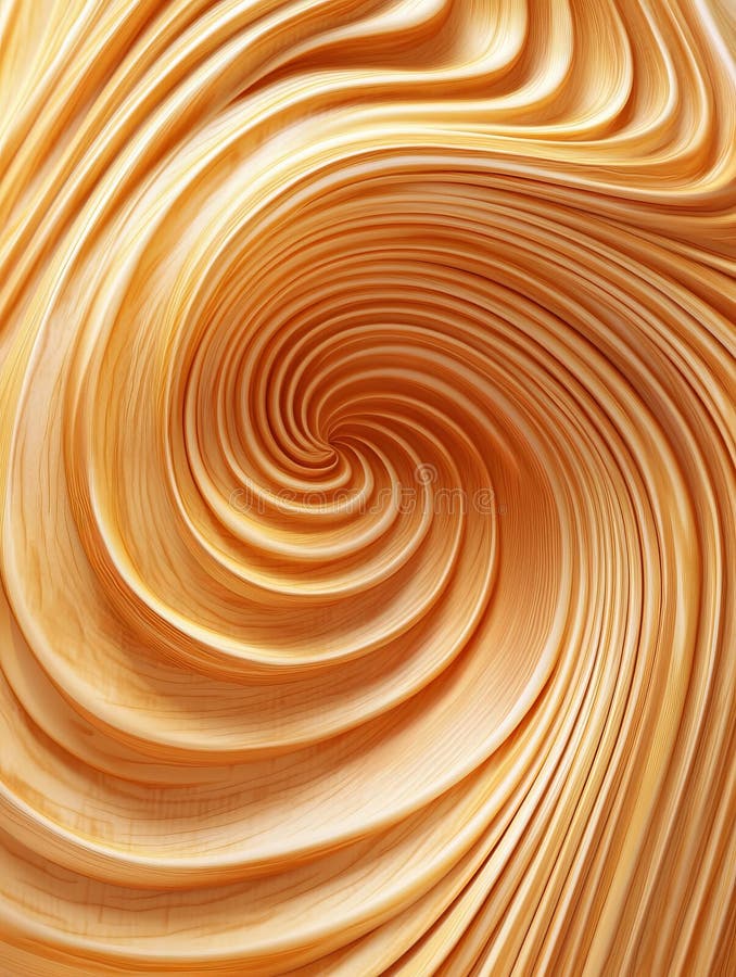 Natural Grain and Flowing Curves in a Light Wood-toned Abstract Wood ...