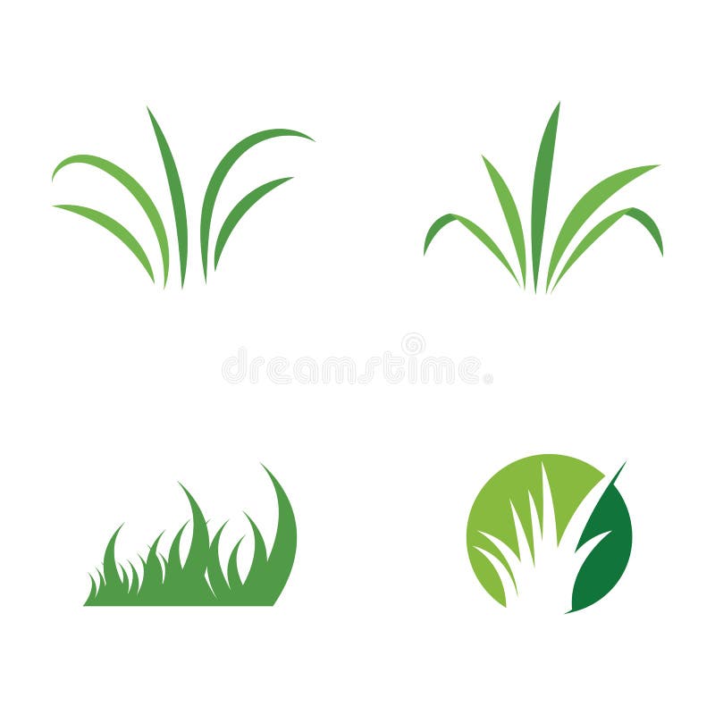 Natural Grass Logo Design Template Stock Vector - Illustration of leaf ...