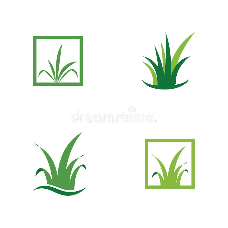 Natural Grass Logo Design Template Stock Vector - Illustration of grass ...