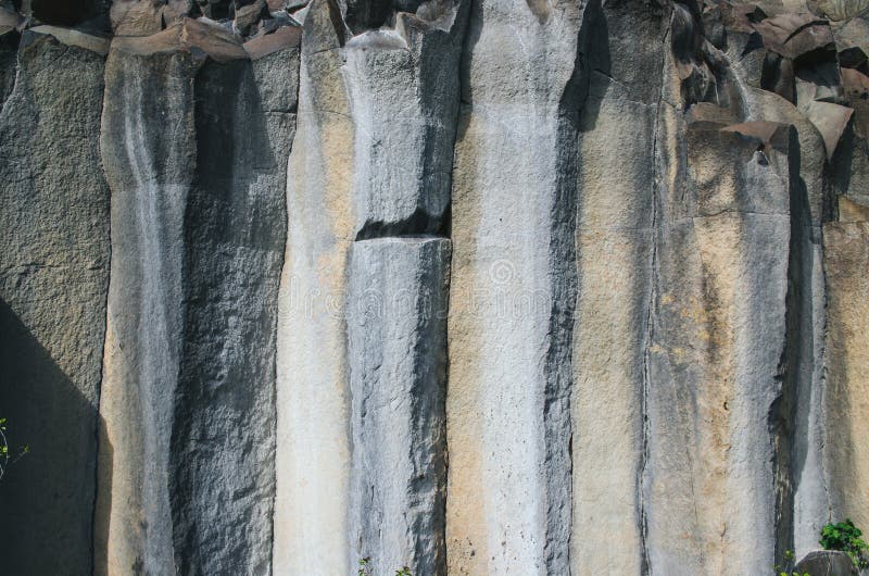 Natural Gray Basalt Rock Columns Stock Photo - Image of natural, lava ...