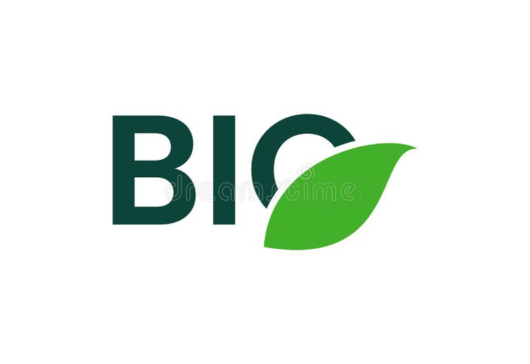 Natural Green Bio Logo Design, Vector Design Concept Stock Illustration ...