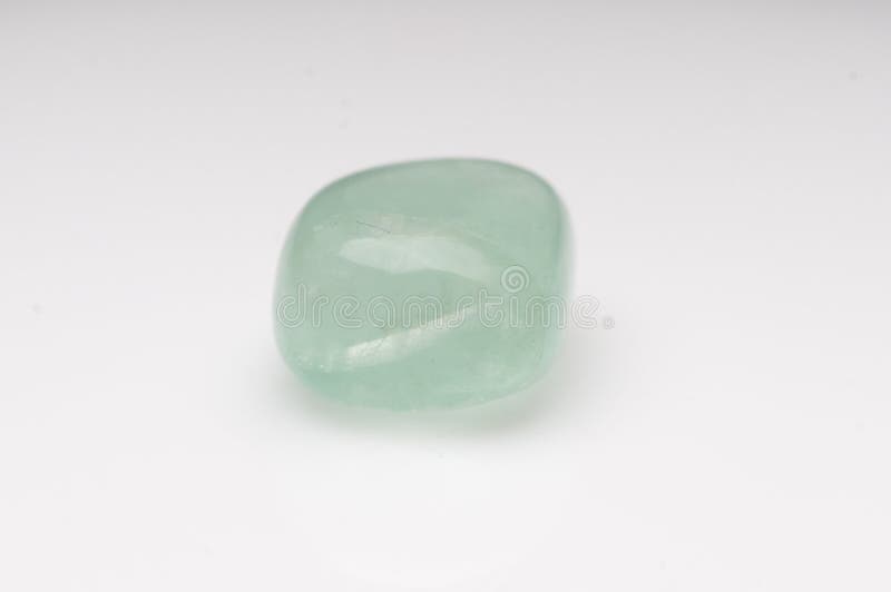 Natural Green Fluorite Gemstone with Smooth Polished Surface Stock ...