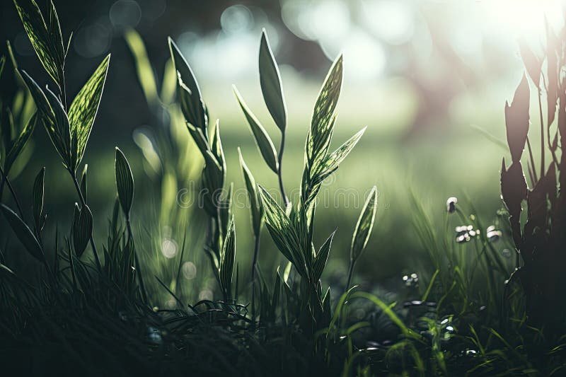 Natural Green Grass Background. Illustration AI Generative Stock ...