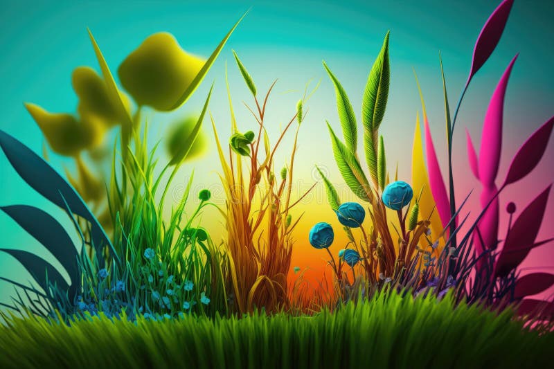 Natural Green Grass Background. Illustration AI Generative Stock ...