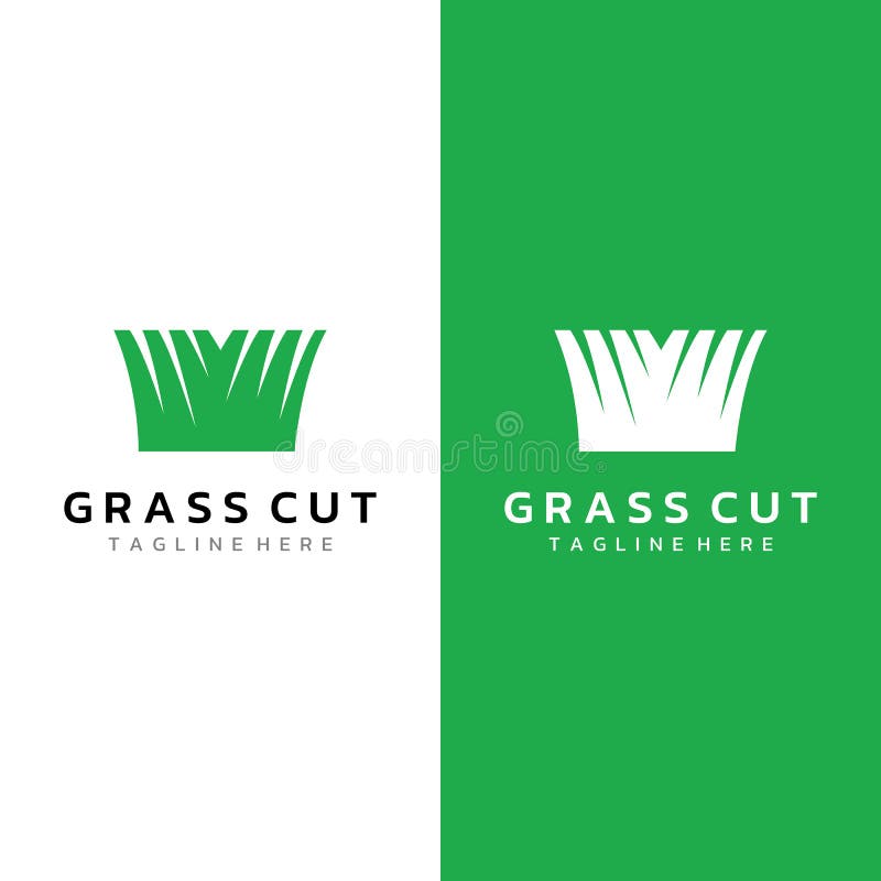 Natural Green Grass, Meadow, and Mowed Grass Element Logo in Spring ...