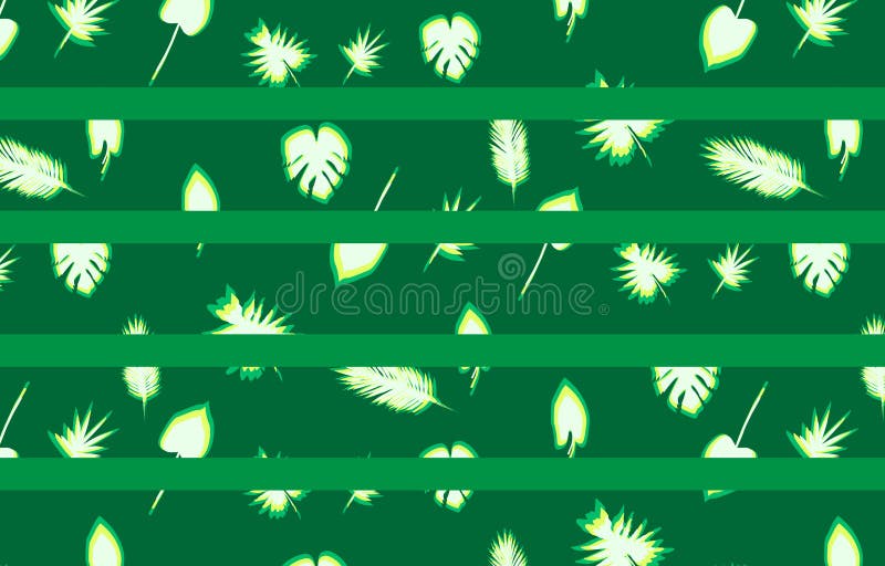 The Natural Green Leaf Pattern Stock Vector - Illustration of sheets ...