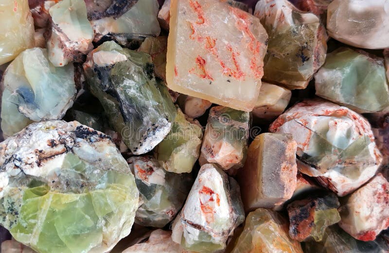 Natural Green Opal Minerals (prasopal Stock Image - Image of ...