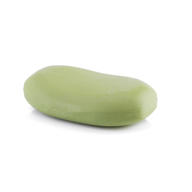 Natural Green Soap on White Background. Stock Image - Image of isolated ...