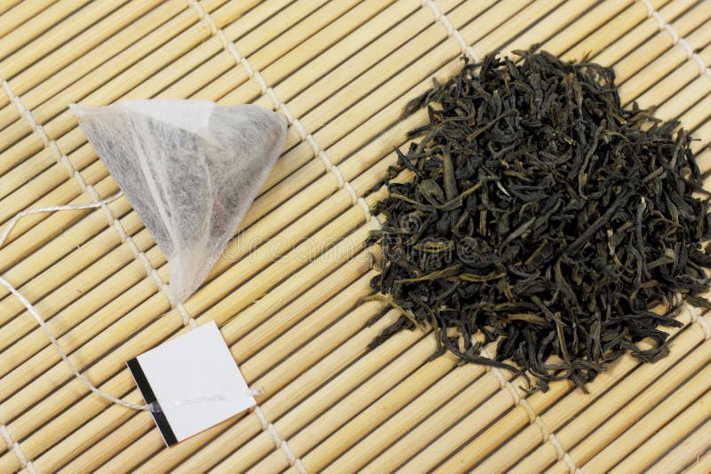 Natural Green Tea and Tea Bags Stock Photo - Image of opposition, soft ...