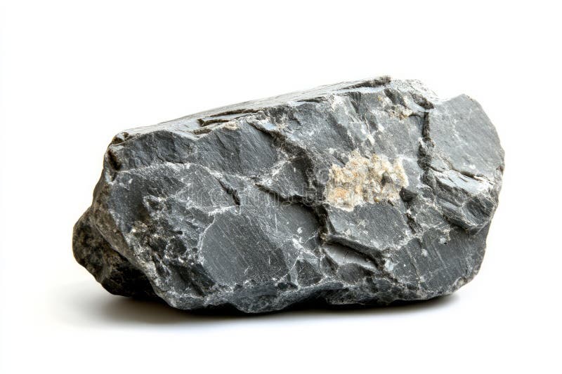 Natural Grey Stone Isolated on White Background. Neural Network AI ...