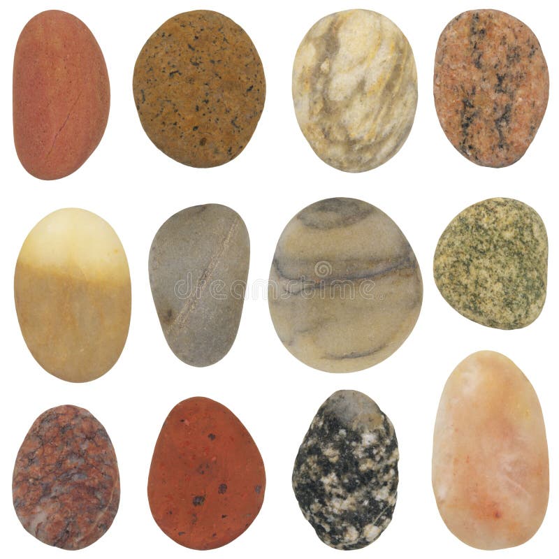 Set of Various Brown Gemstones with Names Isolated Stock Image - Image ...