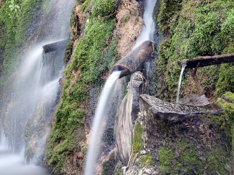 Natural Gushing Water, Spout Water, Natural Spring Water Stock Photo ...