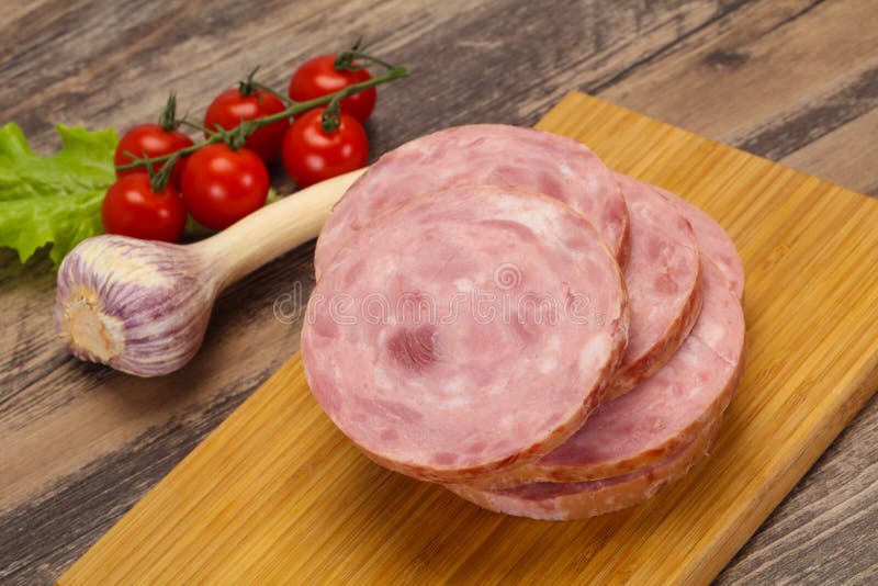Natural ham made from pork stock image. Image of isolated - 153959327