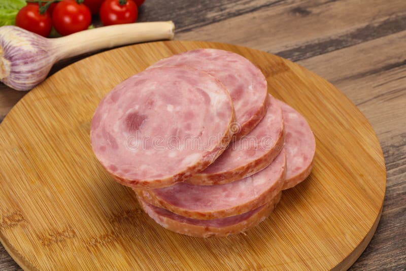 Natural ham made from pork stock image. Image of orange - 166935851