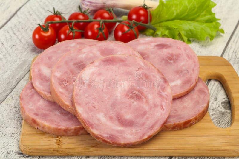 Natural ham made from pork stock image. Image of background - 179377445