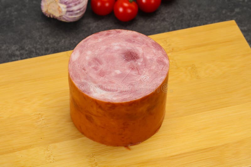 Natural ham made from pork stock photo. Image of table - 190592652
