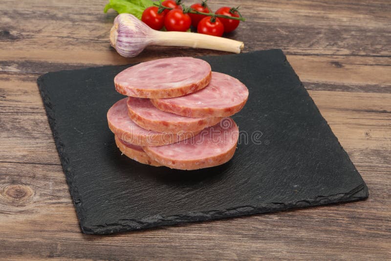 Natural ham made from pork stock image. Image of food - 208472467
