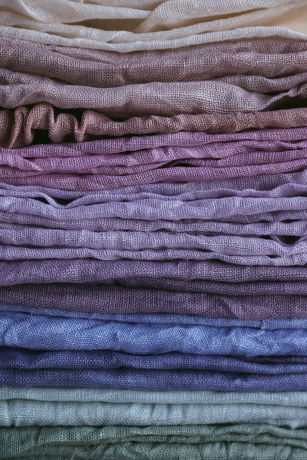 Natural hand-dyed fabrics stock image. Image of pattern - 94141123