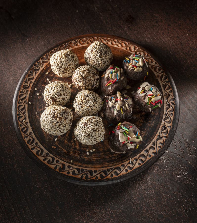 Natural Handmade Chocolate Candies Stock Photo - Image of delicious ...