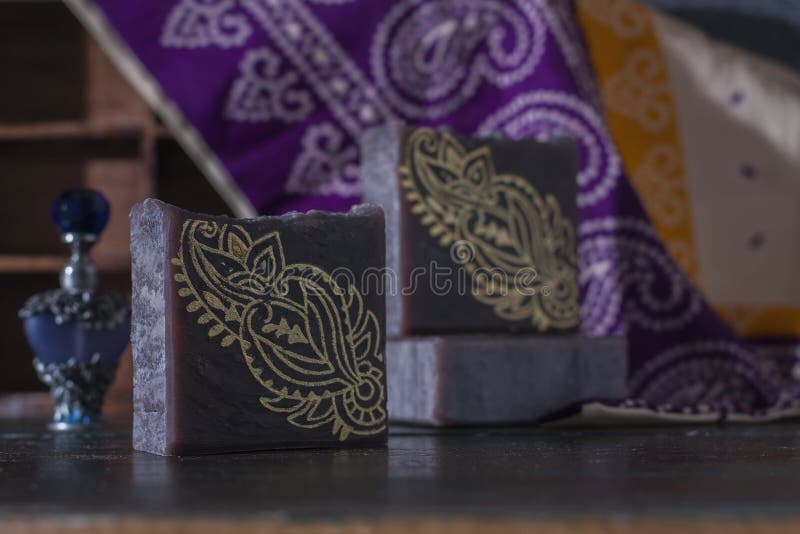Natural Handmade Soap in Indian Style. Stock Photo - Image of handmade ...