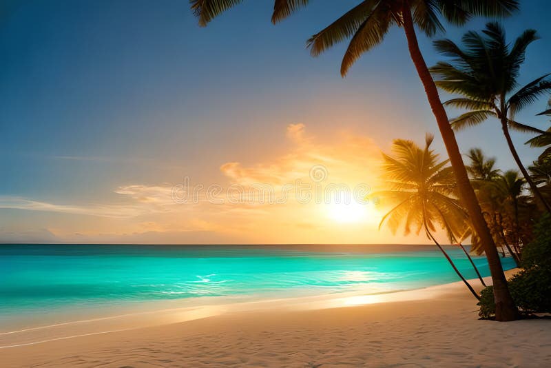 A Natural Haven: Explore the Breathtaking Beach Scene with Turquoise ...