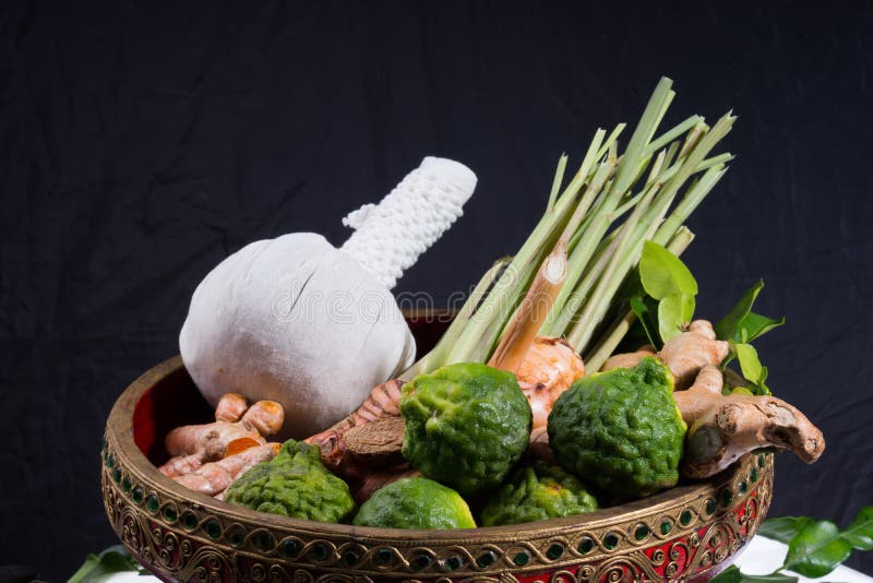 Natural Herb Spa Massage Ball Therapy Stock Image - Image of massage ...