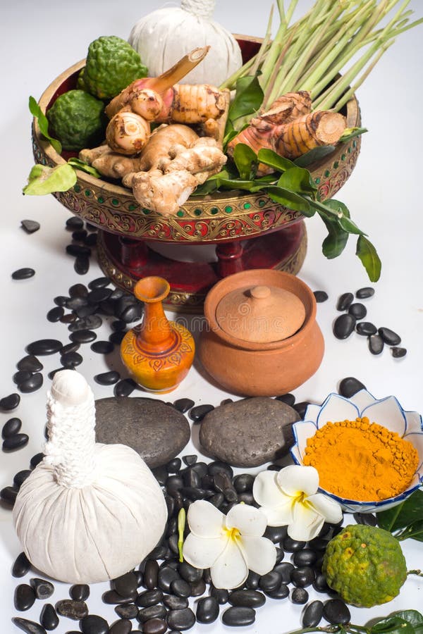 Natural Herb Spa Therapy Massage Ball Stock Image - Image of herb ...