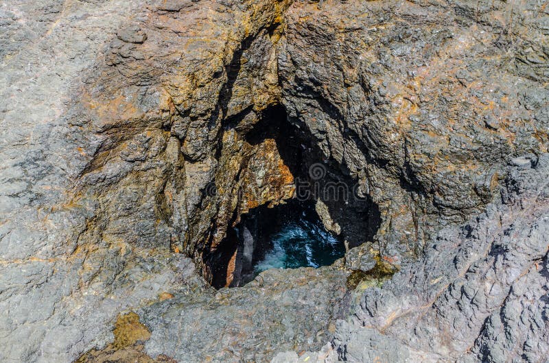 Natural Hole on the Stone Made by Water Flow Stock Image - Image of ...
