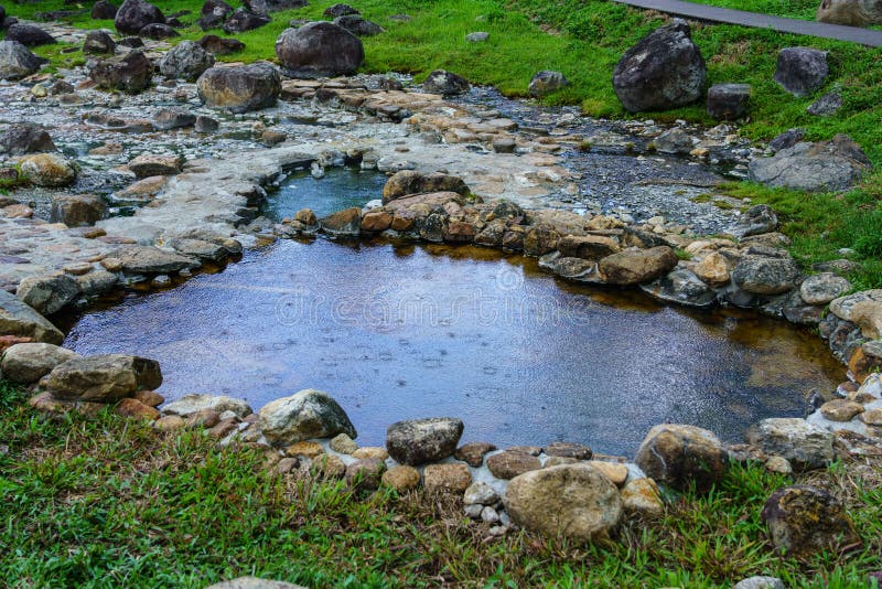 Natural hot spring stock image. Image of background - 192791201