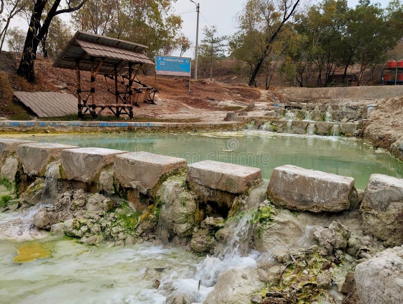 Natural Hot Spring River Flow Dam in the Cirebon Area, West Java ...