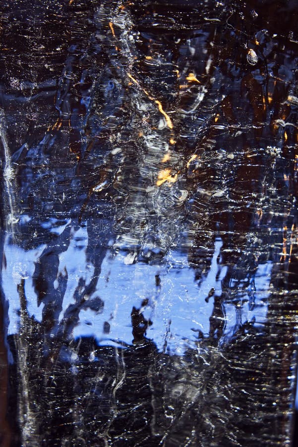 Natural Ice Abstract with Reflections Stock Photo - Image of patterns ...