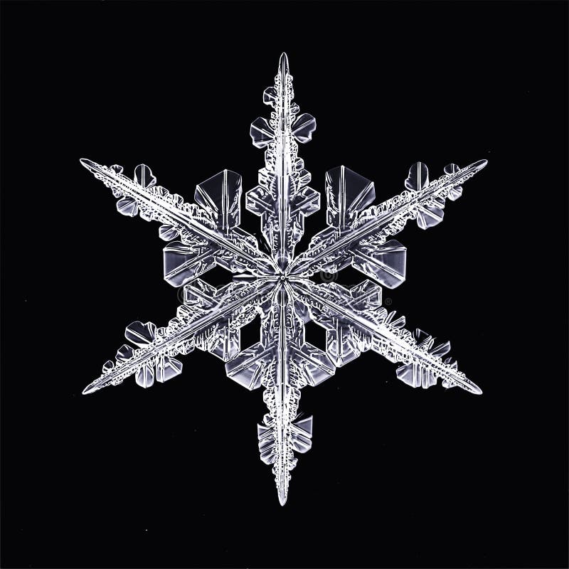 Natural Ice Crystal Snowflake Stock Illustration - Illustration of ...