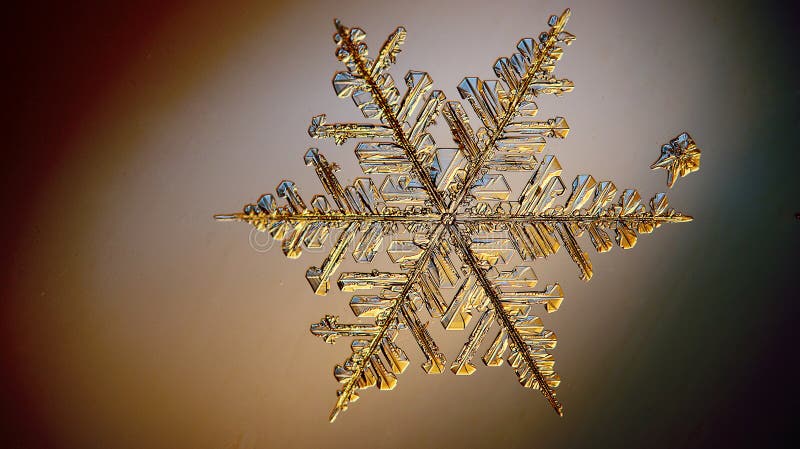 Natural Ice Crystal Snowflake Stock Illustration - Illustration of ...