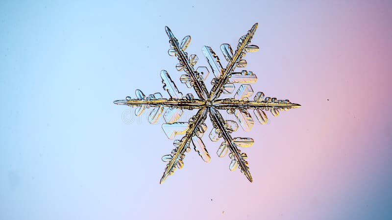 Natural Ice Crystal Snowflake Stock Illustration - Illustration of ...