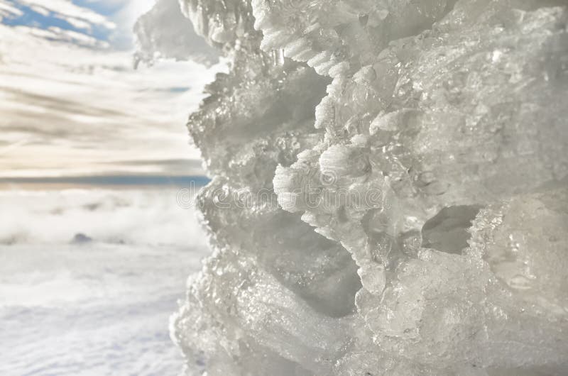 Natural Ice Formation, Abstract Winter Background. Stock Photo - Image ...