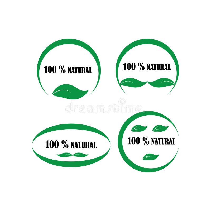 100 natural icon stock vector. Illustration of product - 282931657