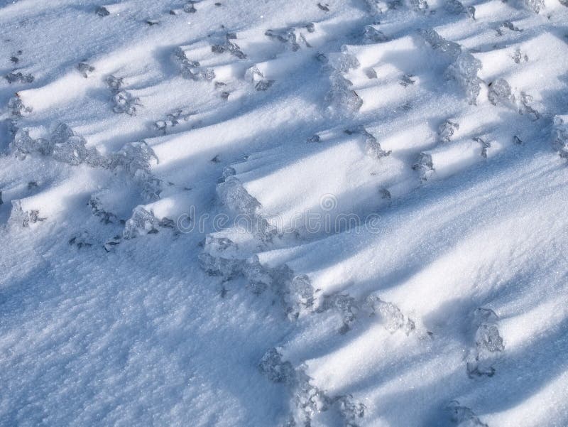 Natural Icy Snow Surface Textured Background Stock Photo - Image of ...
