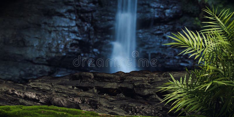 Natural Image Consisting of Trees and Rocks with Shadows Falling on ...