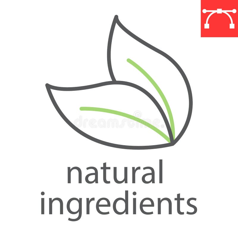 Natural Ingredients Line Icon Stock Vector - Illustration of pure ...