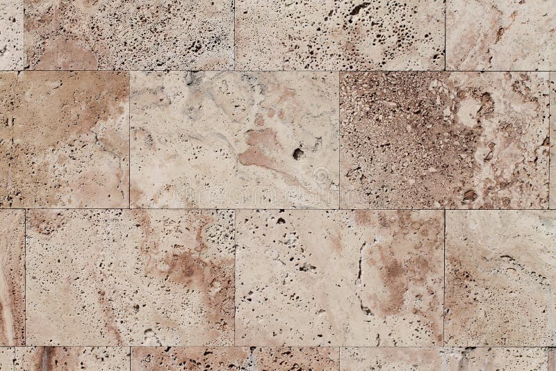 Natural Italian Stone. Smooth Travertine Surface. a Sample of Wall ...