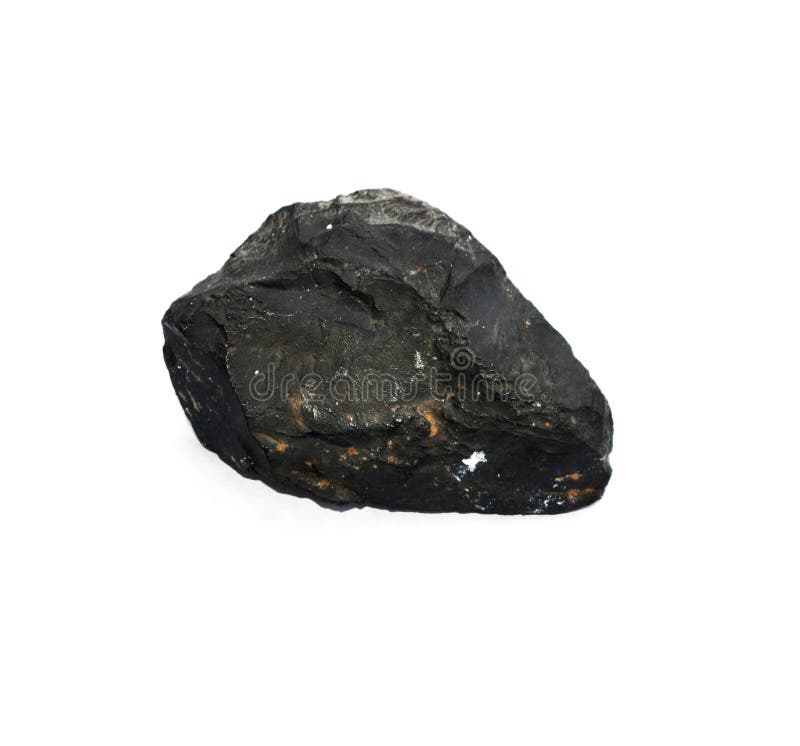 Natural Jet Stone on a White Background Stock Photo - Image of ...
