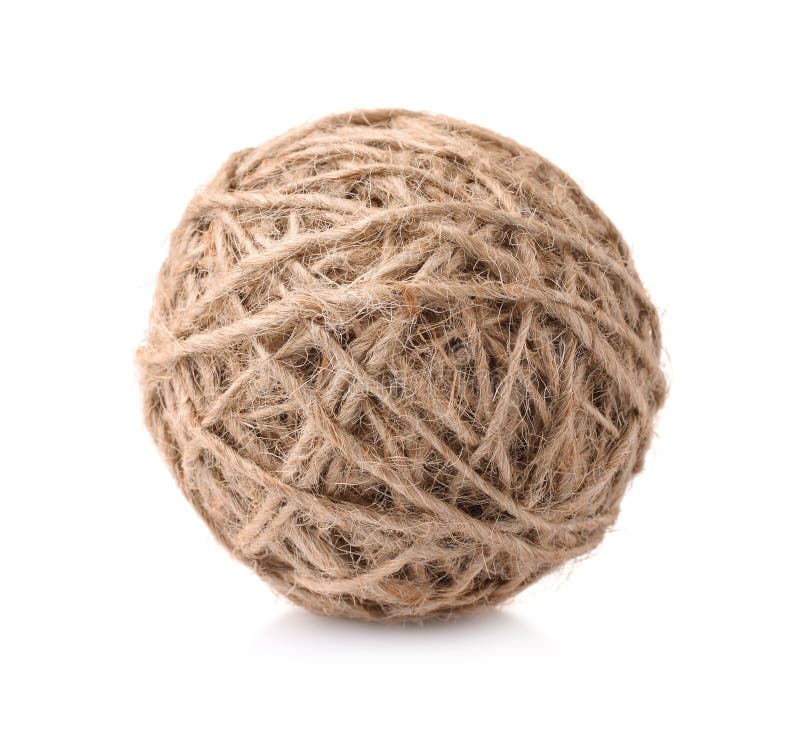 Natural jute twine ball stock photo. Image of isolated - 310812328