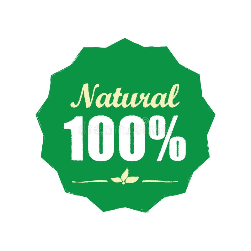 Natural Label. Vector Illustration Decorative Background Design Stock ...
