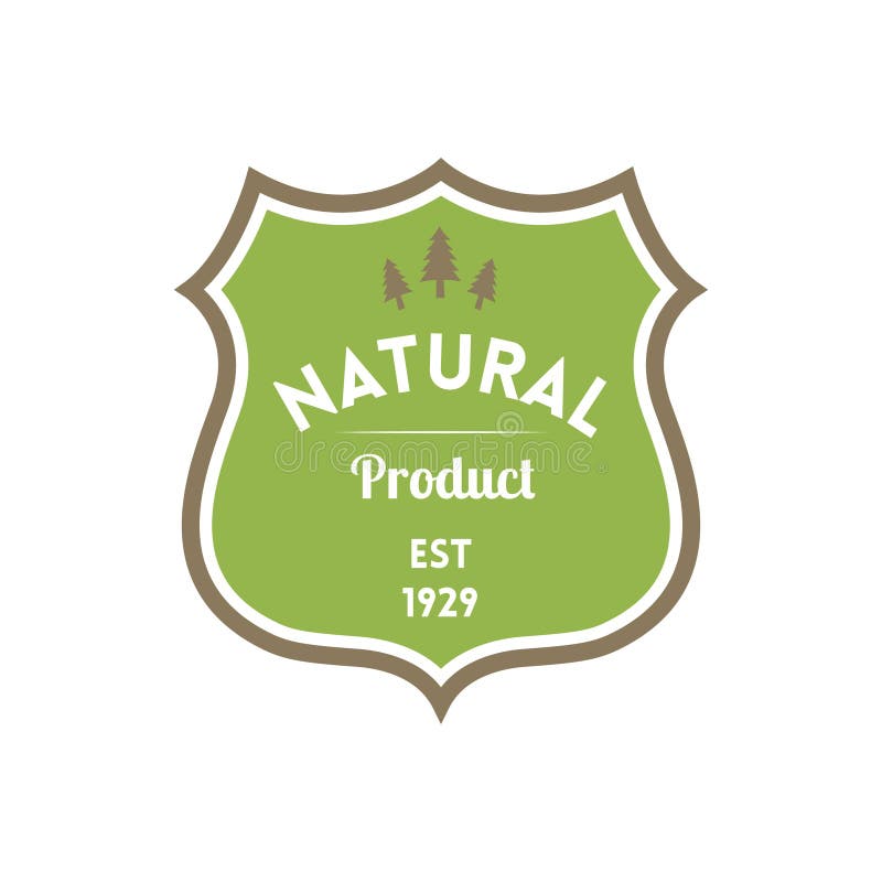 Natural Label. Vector Illustration Decorative Design Stock Vector ...