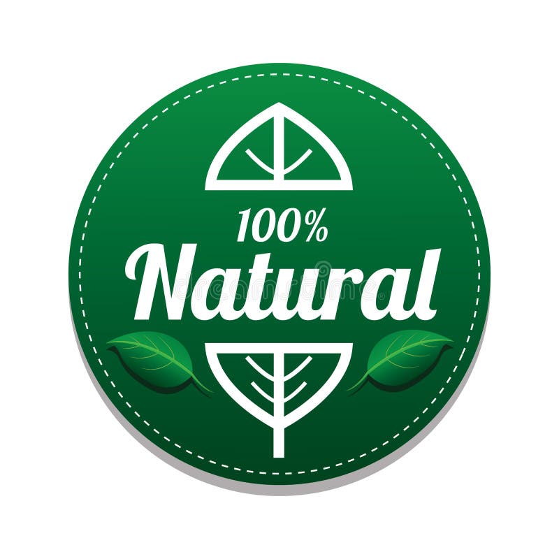 Natural Label. Vector Illustration Decorative Design Stock Vector ...