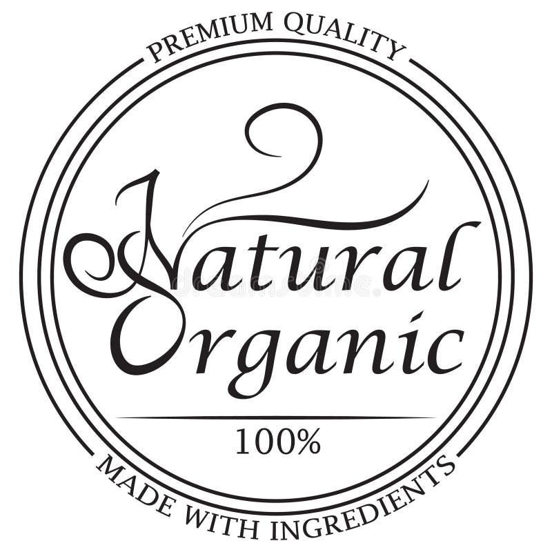 Natural Label. Vector Illustration Decorative Design Stock Vector ...