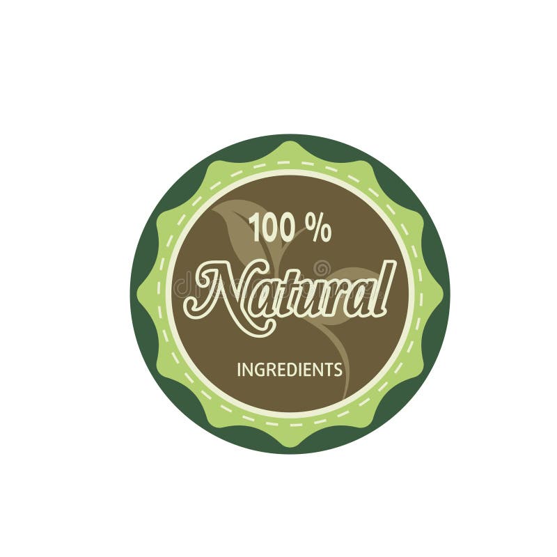 Natural Label. Vector Illustration Decorative Design Stock Vector ...