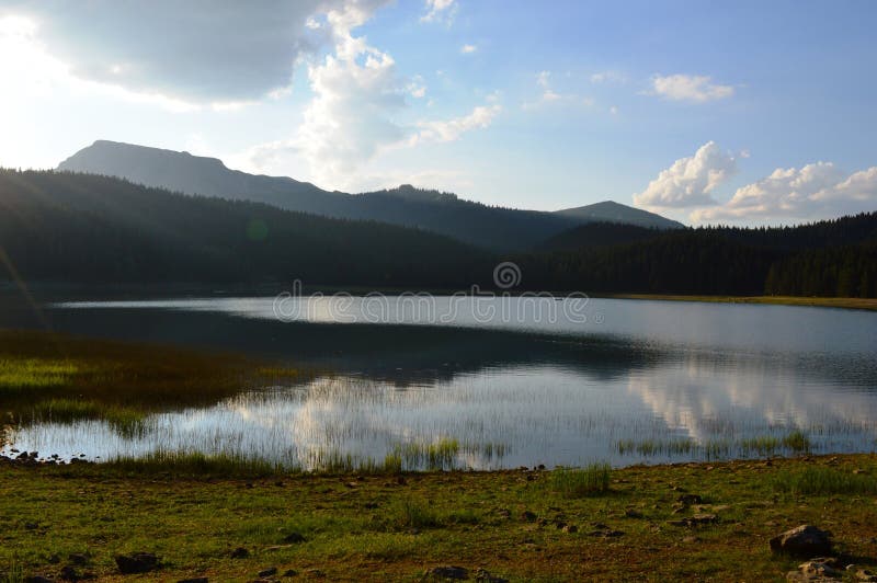 Natural Lake on the Mountain Stock Photo - Image of reflection, lake ...
