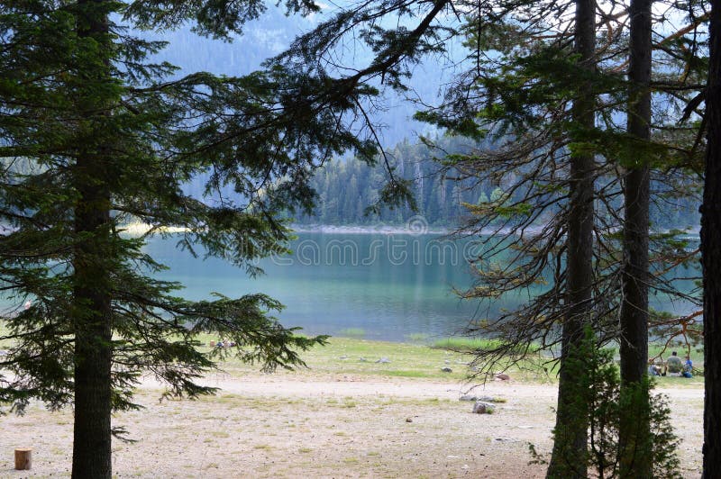 Natural Lake on the Mountain Stock Photo - Image of mountain, leaf ...