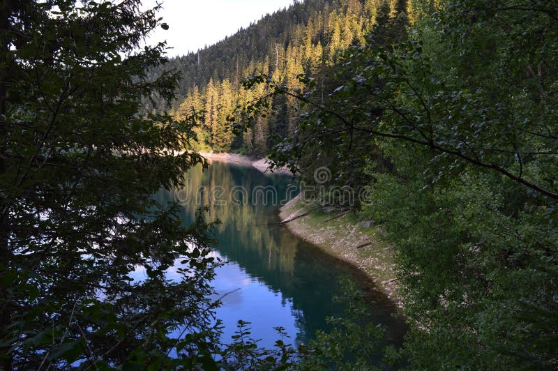 Natural Lake on the Mountain Stock Photo - Image of river, pond: 270295160